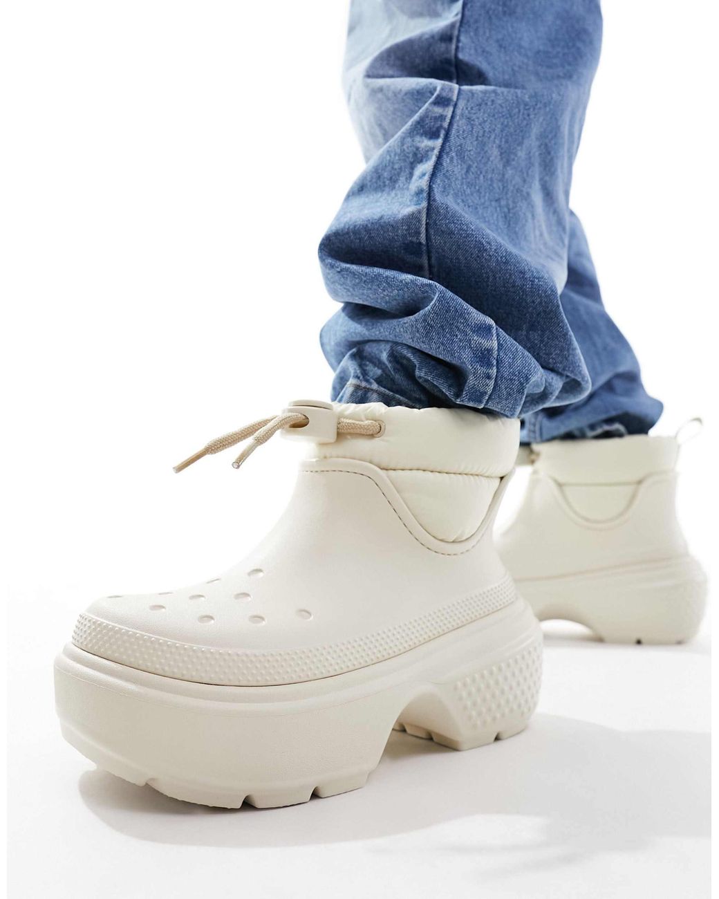 Crocs™ Stomp Puff Boots in Blue | Lyst