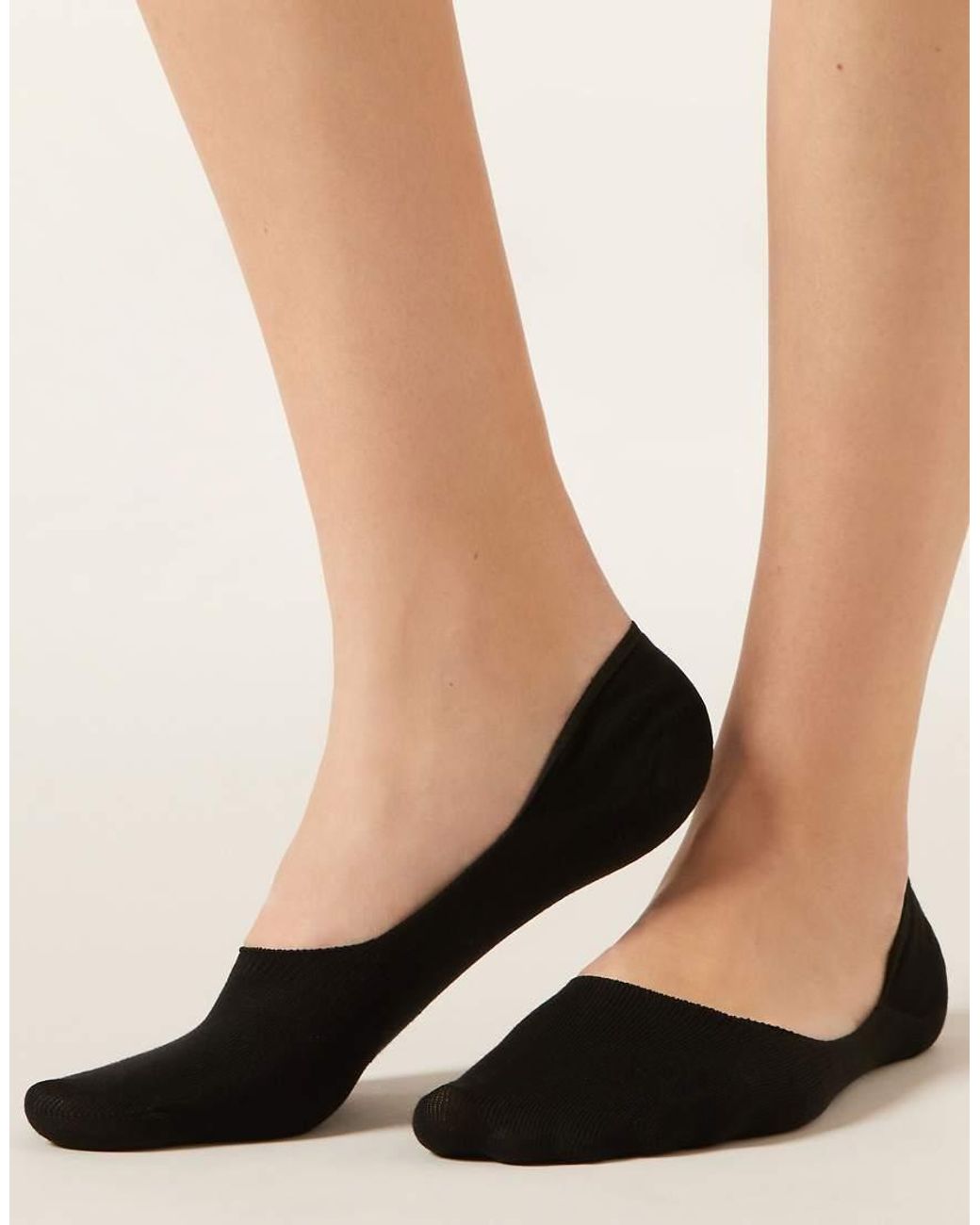 Calzedonia Invisible Socks in Black | Lyst UK