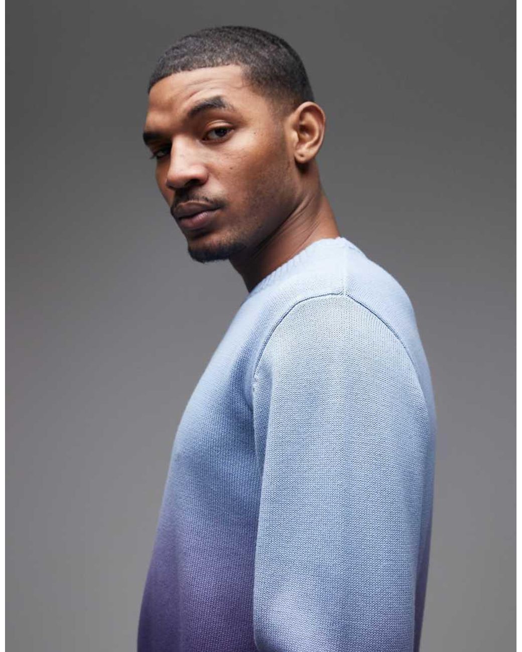 Gramicci Sun Fade Knitted Sweater in Blue for Men | Lyst UK