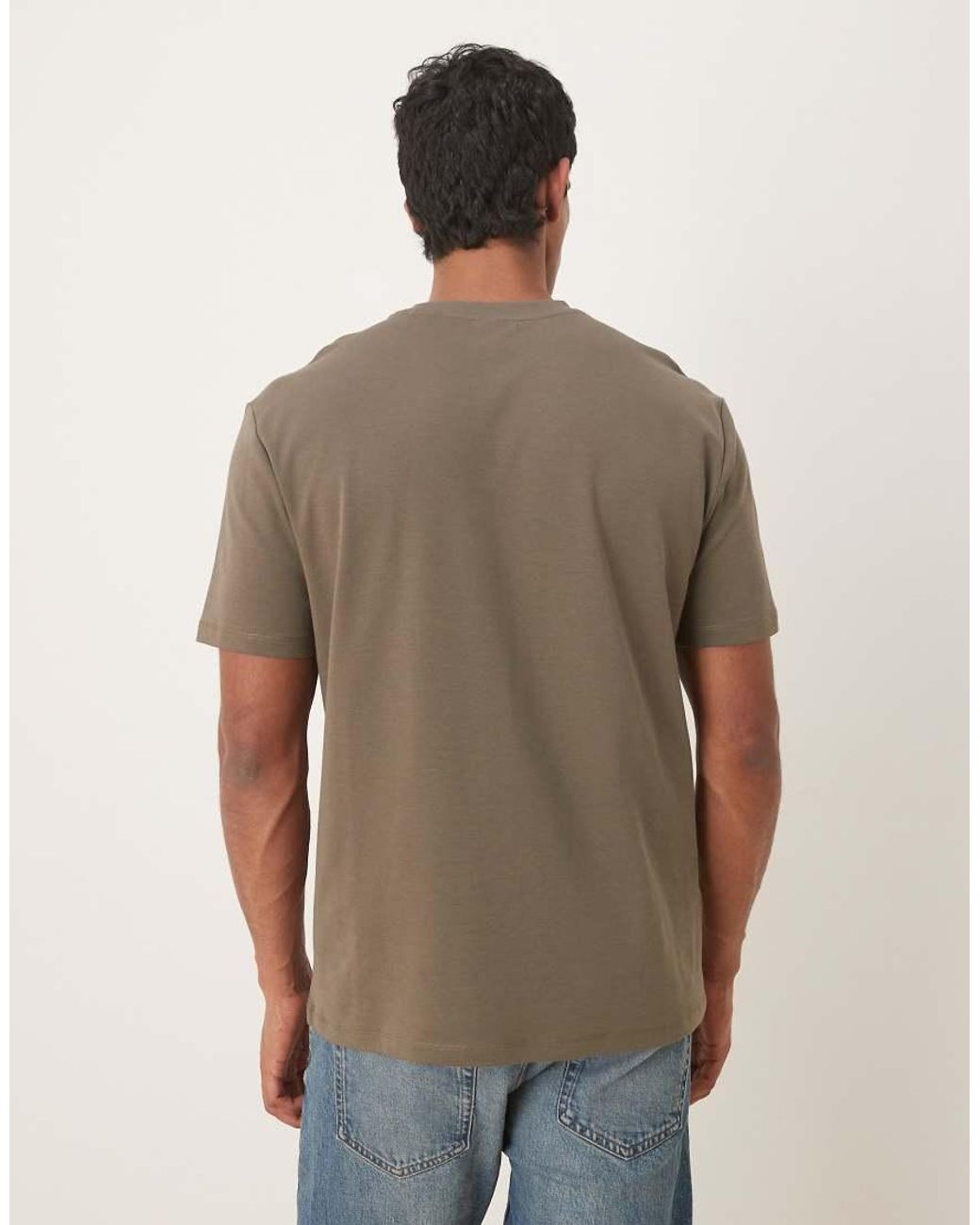 Mango Cotton T-shirt in Brown for Men | Lyst UK