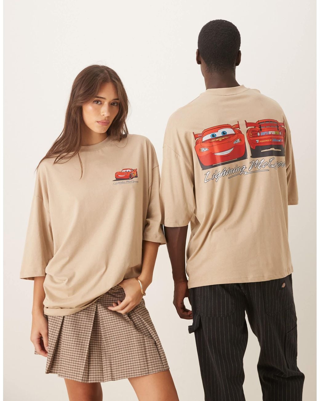 ASOS Disney Pixar Unisex Oversized T-shirt With Lightning Mcqueen ...