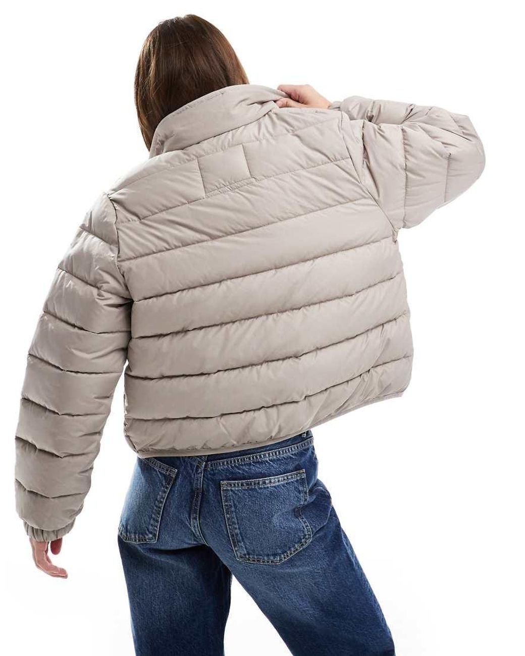 Hollister Packable Quilted Jacket in Grey Lyst UK