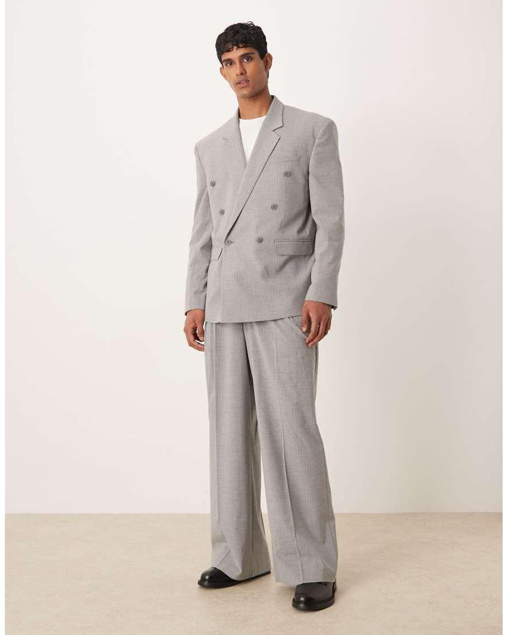 ASOS Relaxed Boxy Suit Jacket in Grey for Men | Lyst UK