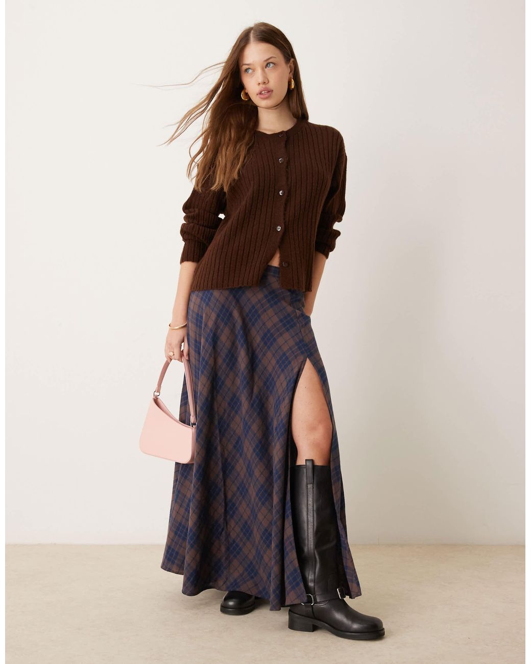 ASOS Full Maxi Skirt With Side Split | Lyst