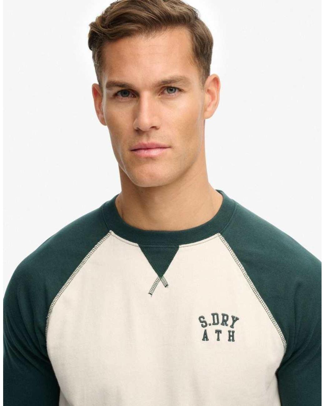 Superdry Vintage Athletic Baseball Top in Blue for Men | Lyst UK