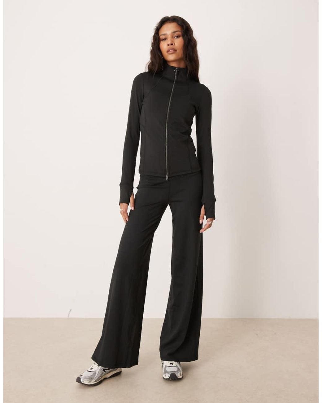Hollister Gilly Hicks High Neck Snatched Waist Jacket Co-Ord in Black ...