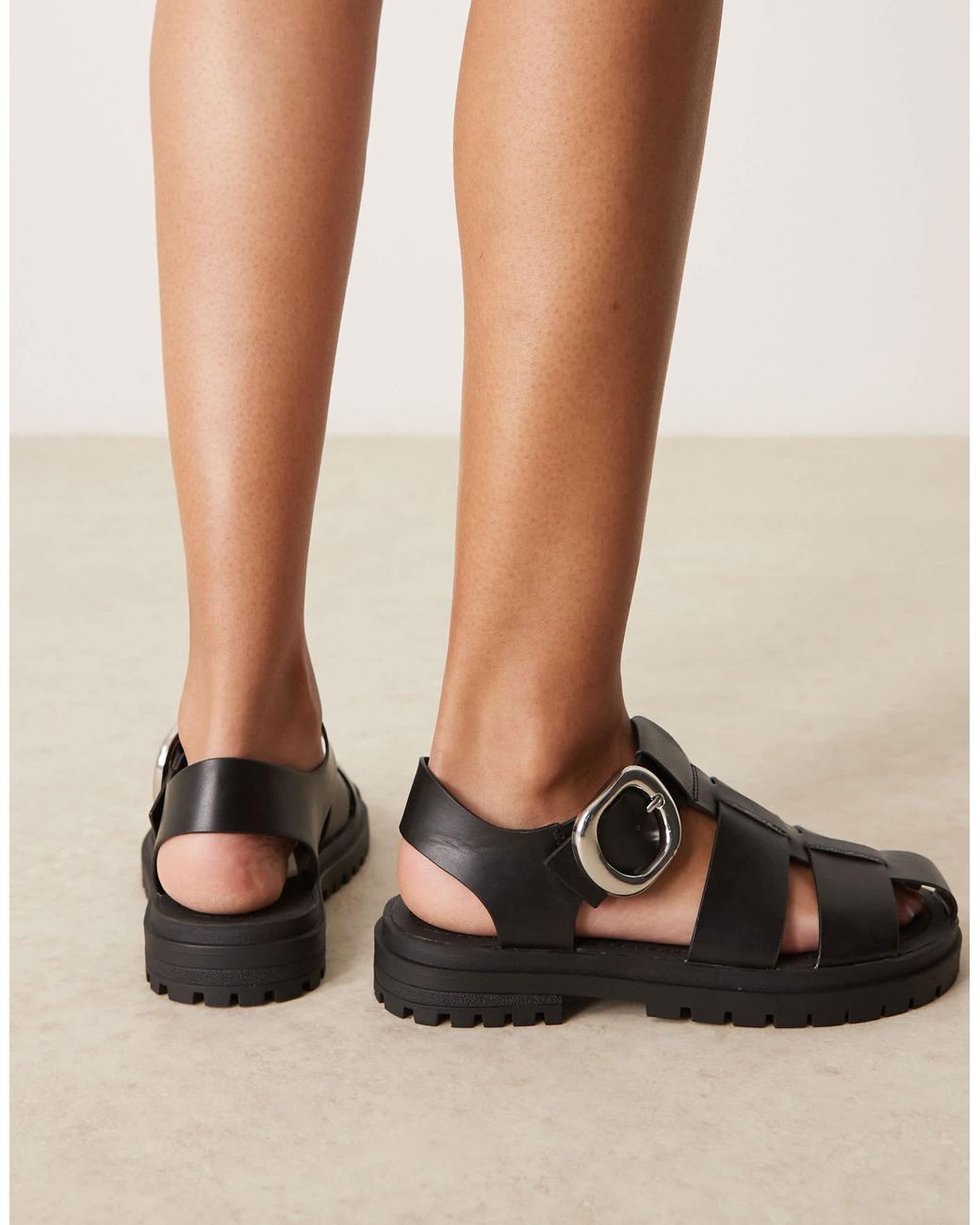 ASOS Monarch Chunky Fishermans in Black | Lyst