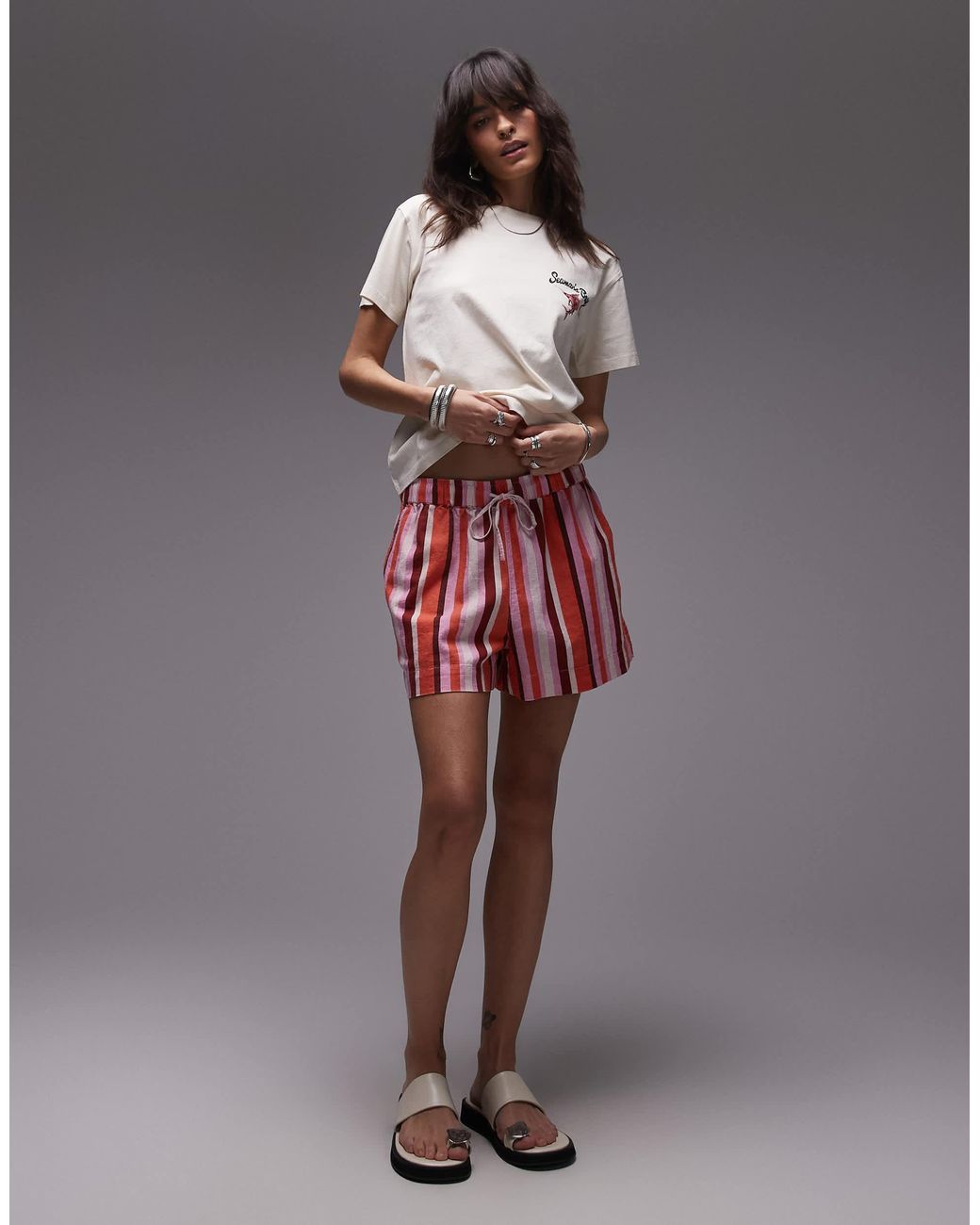 TOPSHOP Graphic Seamans Bay Back Print Boxy Tee | Lyst