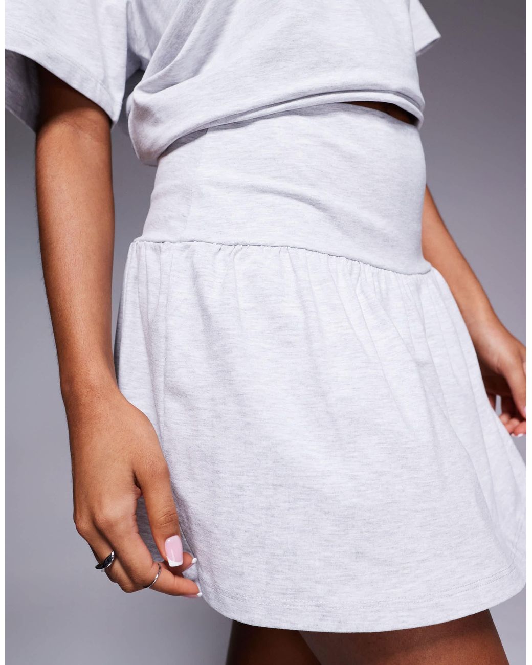 ASOS Weekend Collective Co-ord Skort With Embroidered Logo in White | Lyst
