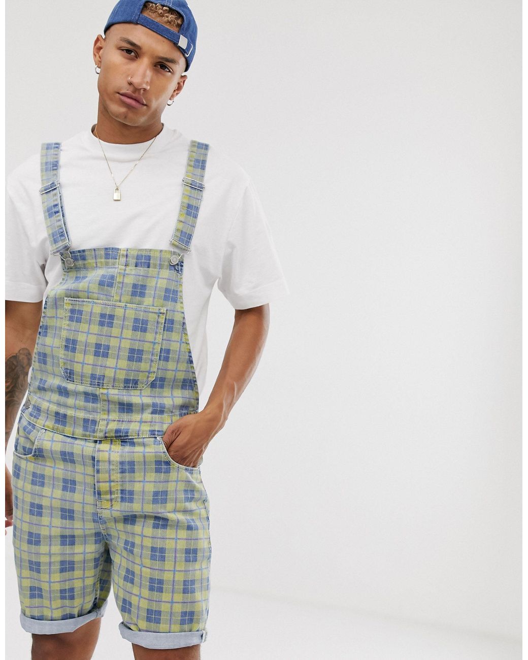 ASOS Denim Dungarees in Yellow for Men | Lyst