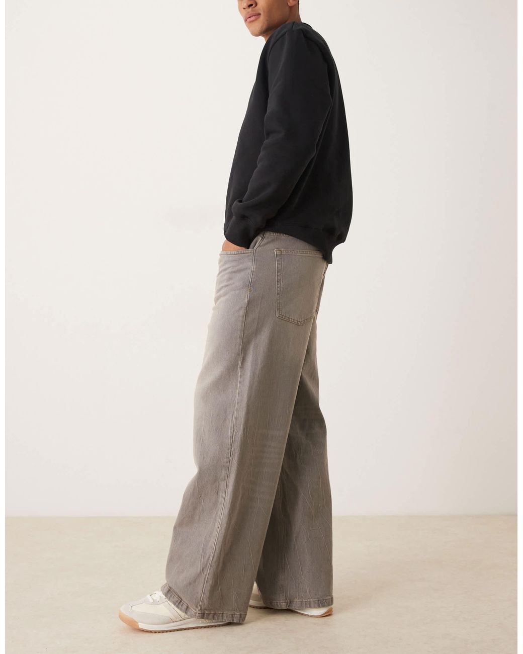 ASOS Loose Jeans With Tint in Brown for Men | Lyst