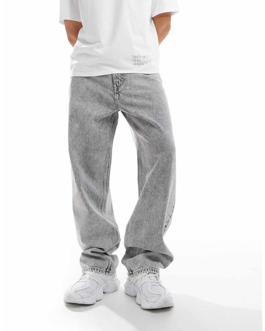 Weekday Galaxy Loose Fit Baggy Jeans in Grey for Men | Lyst UK