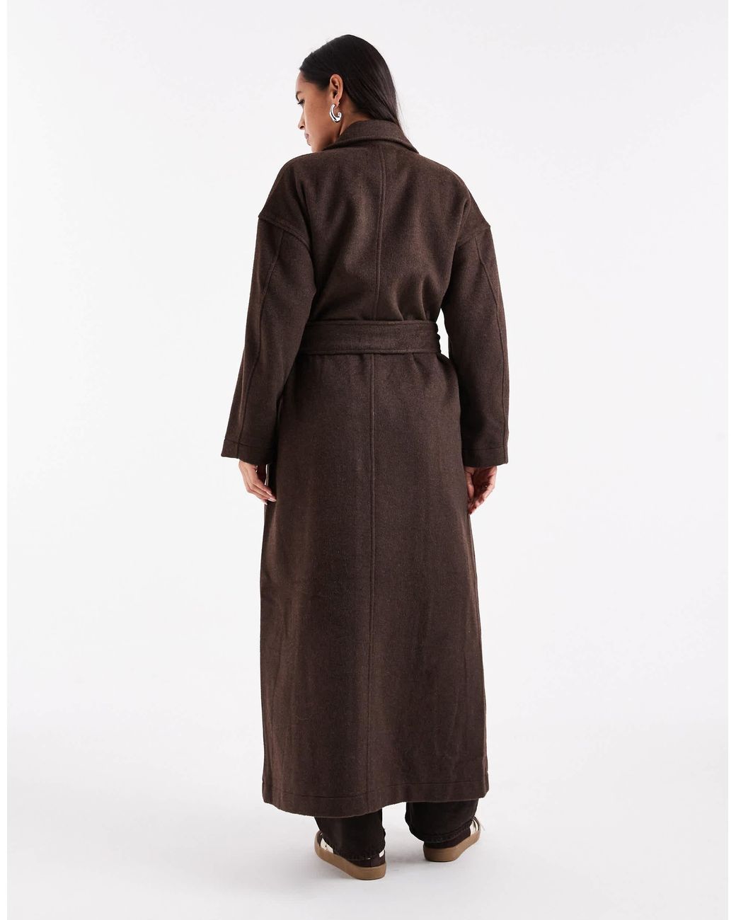 Object Premium Wool Blend Formal Maxi Coat in Black | Lyst