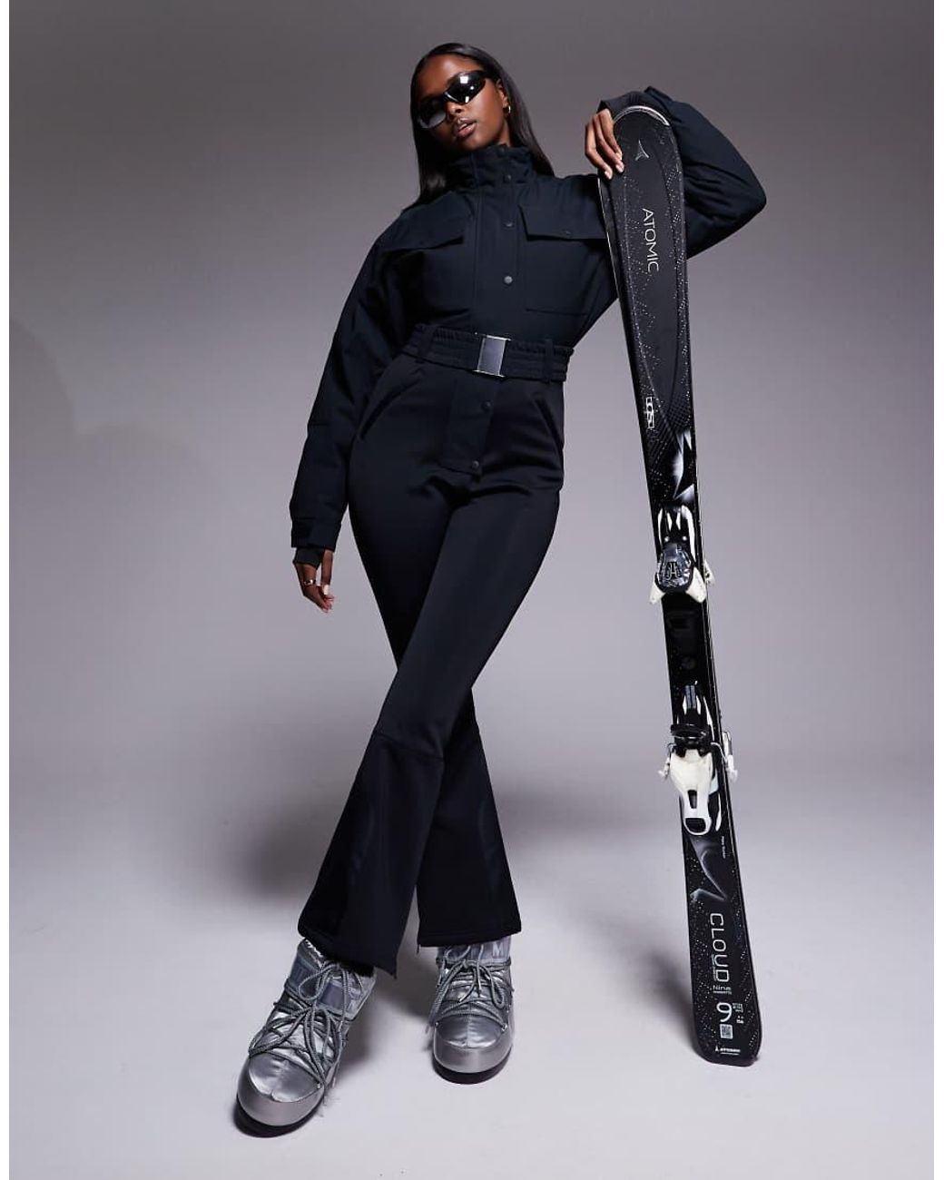 ASOS 4505 Ski & Snow Asos 4505 Ski Funnel Neck Kick Flare Belted Ski ...