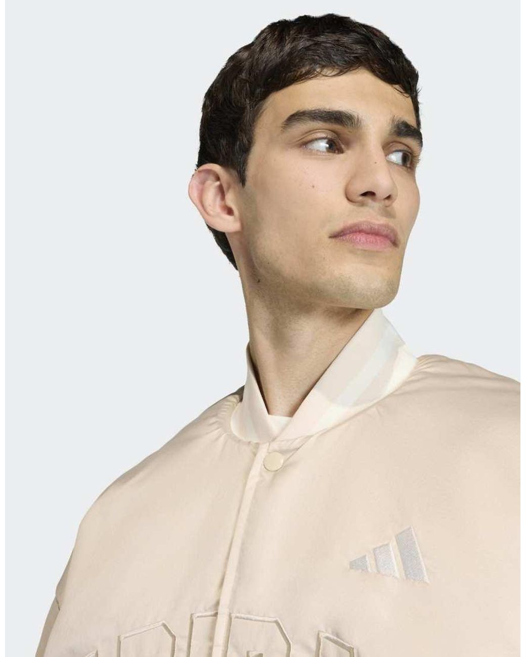 adidas Originals Stadium Insulated Bomber Jacket in Natural for Men ...