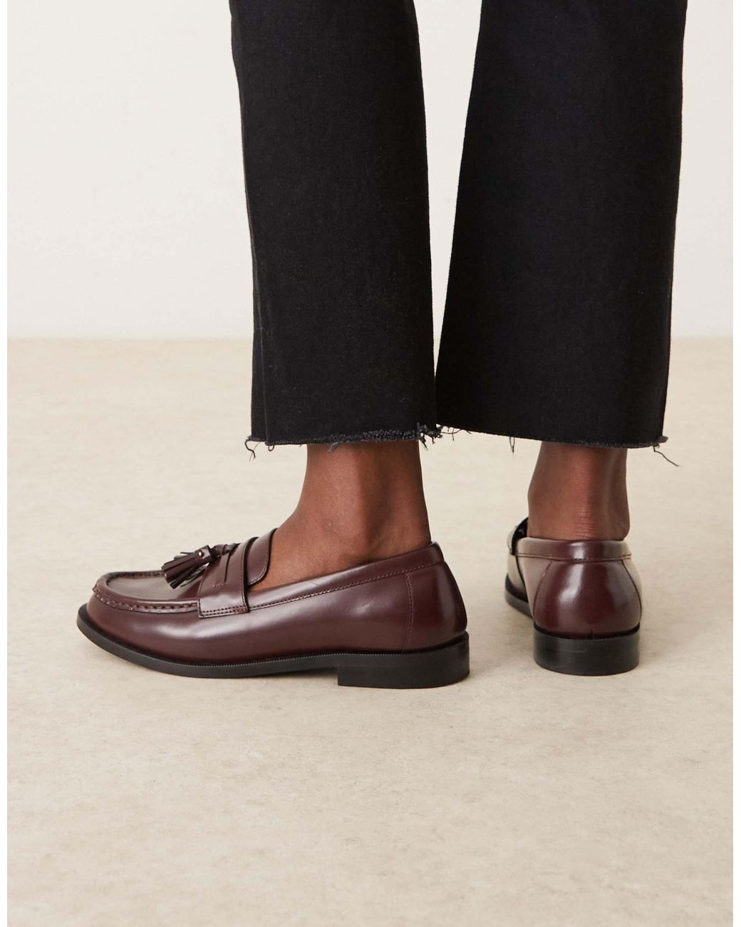 Walk London Rhea Woven Loafers in Black | Lyst