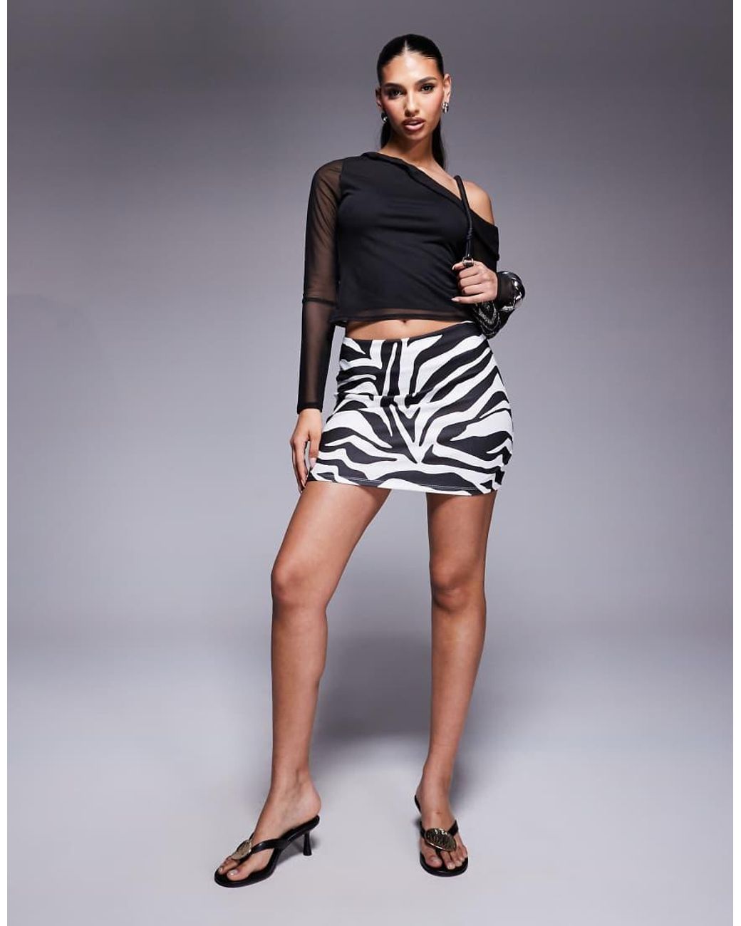 ASOS Low-rise Micro Skirt in Blue | Lyst UK