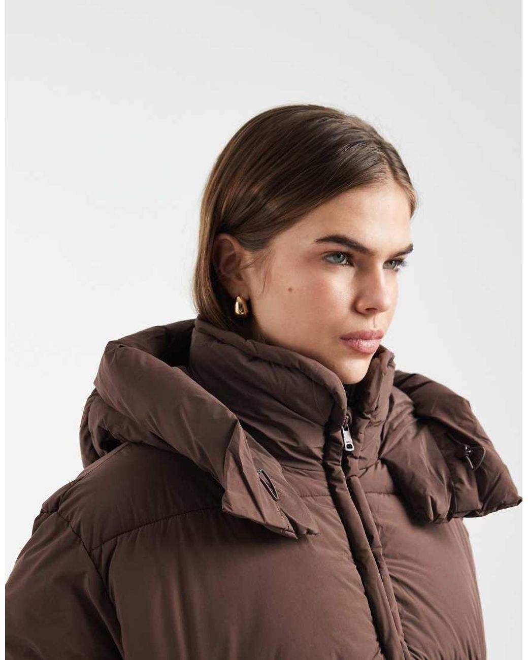 ONLY Hooded Puffer Jacket in Black | Lyst UK