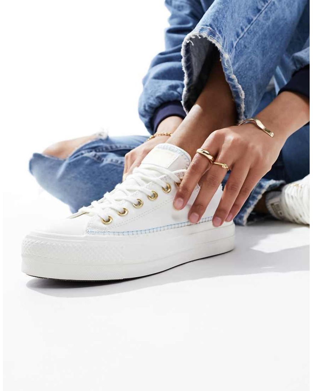 Converse Chuck Taylor All Star Lift Ox Platform Sneakers With Crafted ...