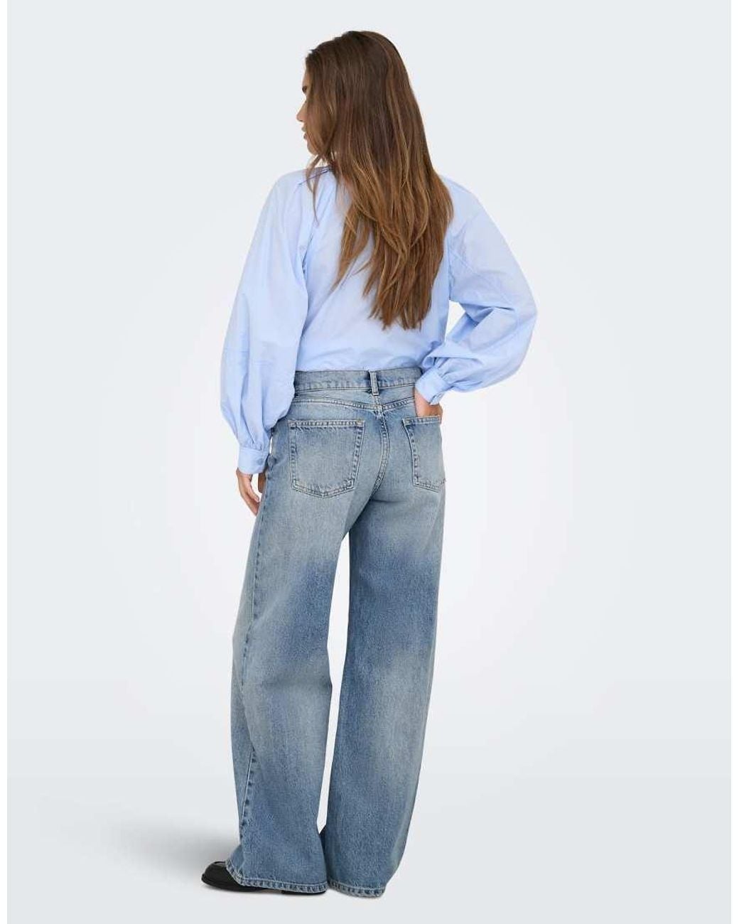 ONLY Wide-Fit Jeans in Blue | Lyst UK