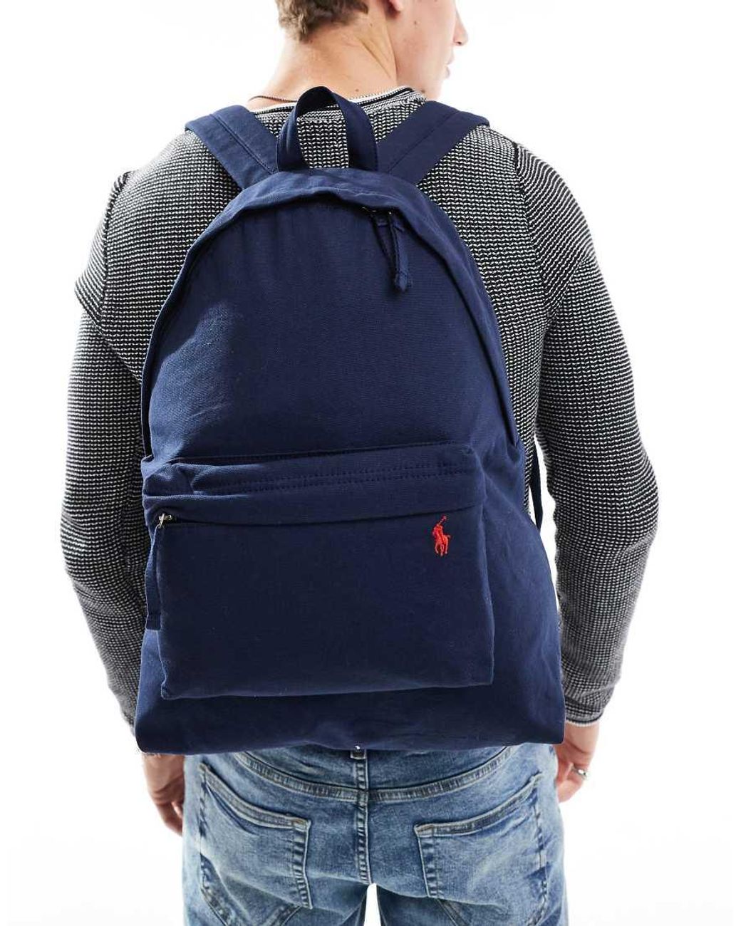 Polo Ralph Lauren Backpack With Icon Logo in Blue for Men | Lyst UK
