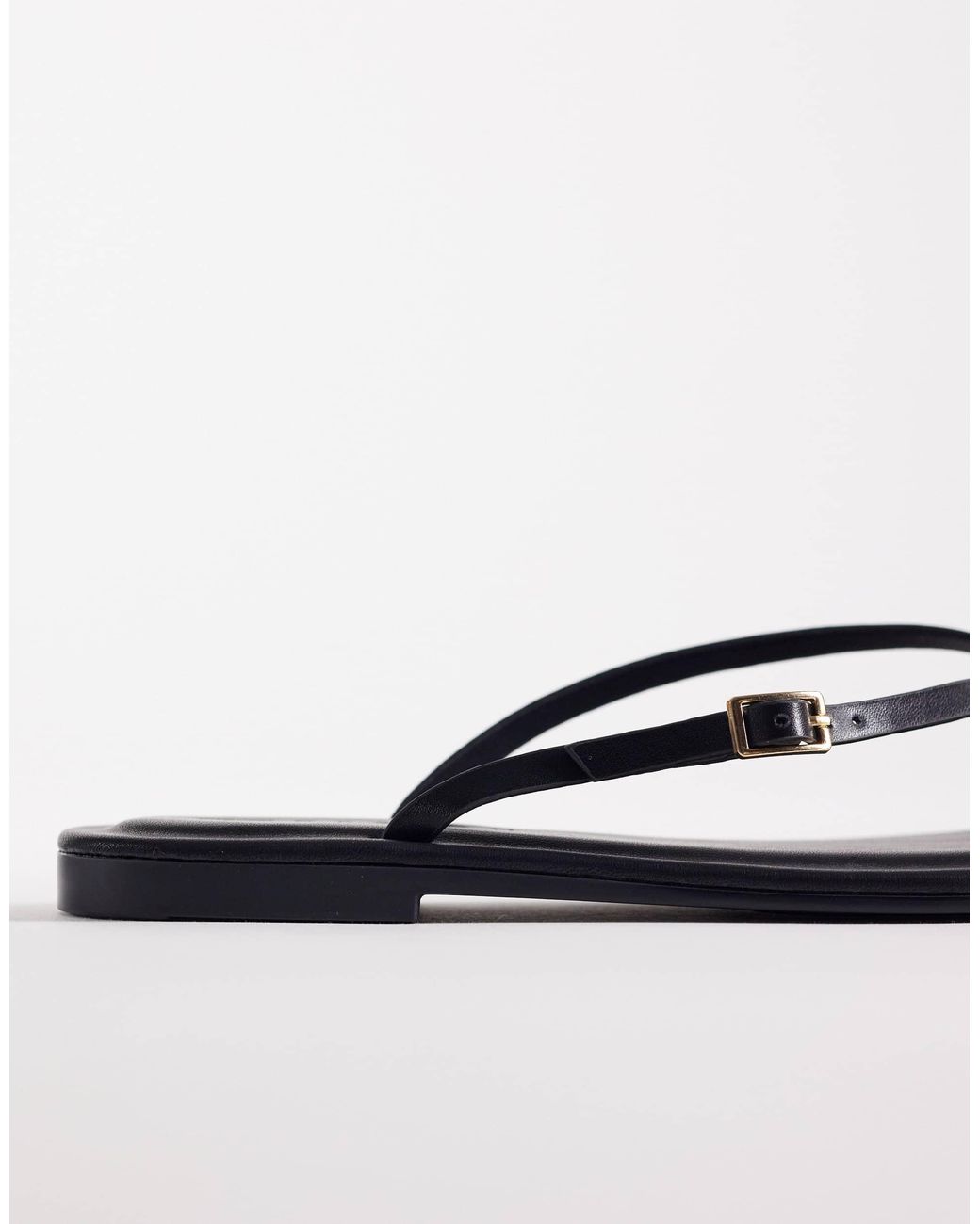 ASOS Fitz Skinny Strap Sandals in Black | Lyst