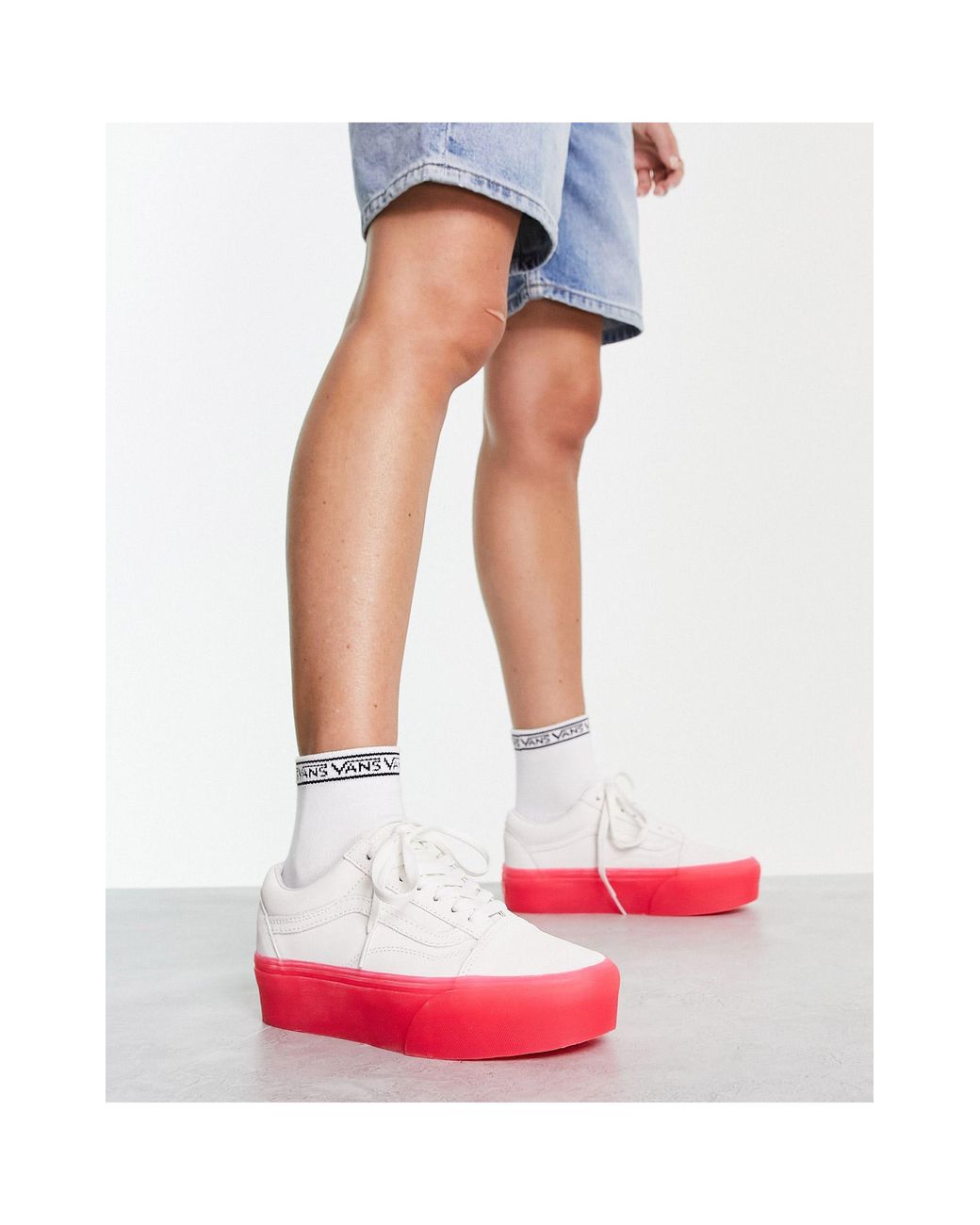 Vans Ua Stackform Sneakers in White | Lyst