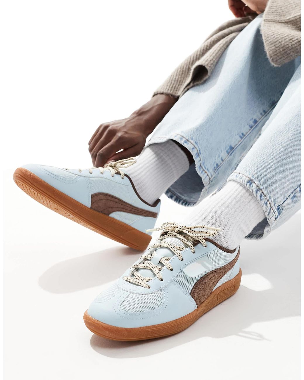 PUMA Palermo Sneakers in Blue | Lyst