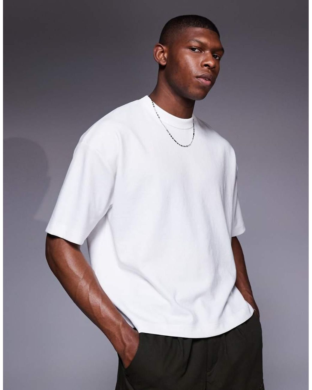 ASOS Breathemax Heavyweight Oversized Boxy T-shirt in White for Men | Lyst UK