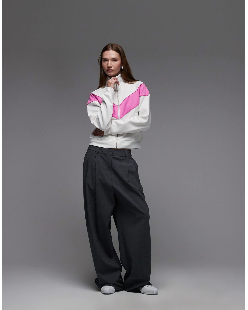 Nike Windrunner Polyknit Track Jacket in Gray | Lyst