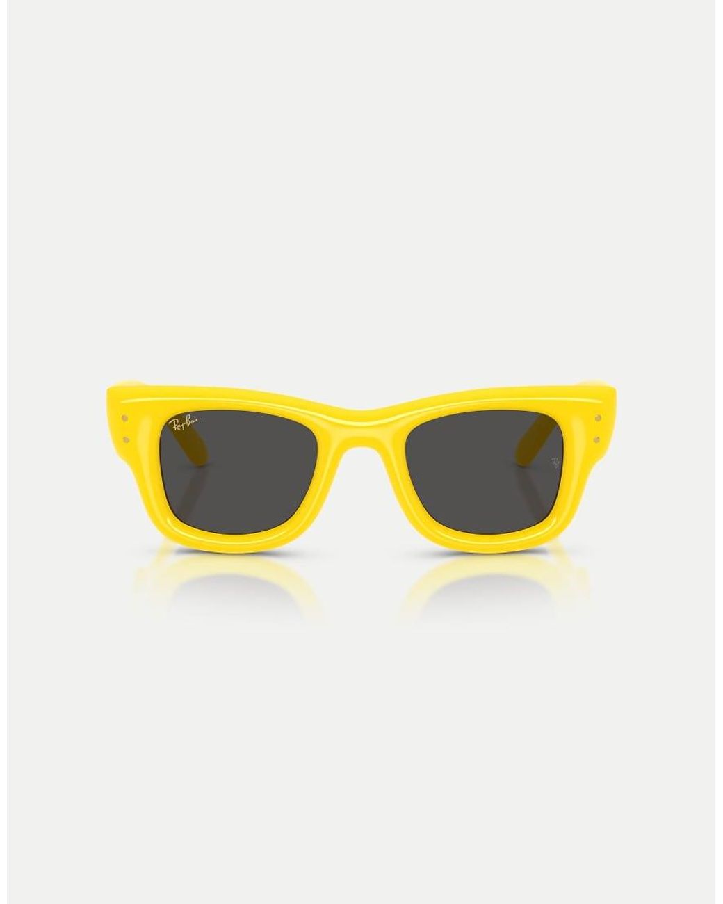 Ray-Ban Wayfarer Puffer Square Sunglasses With Lens in Yellow | Lyst UK