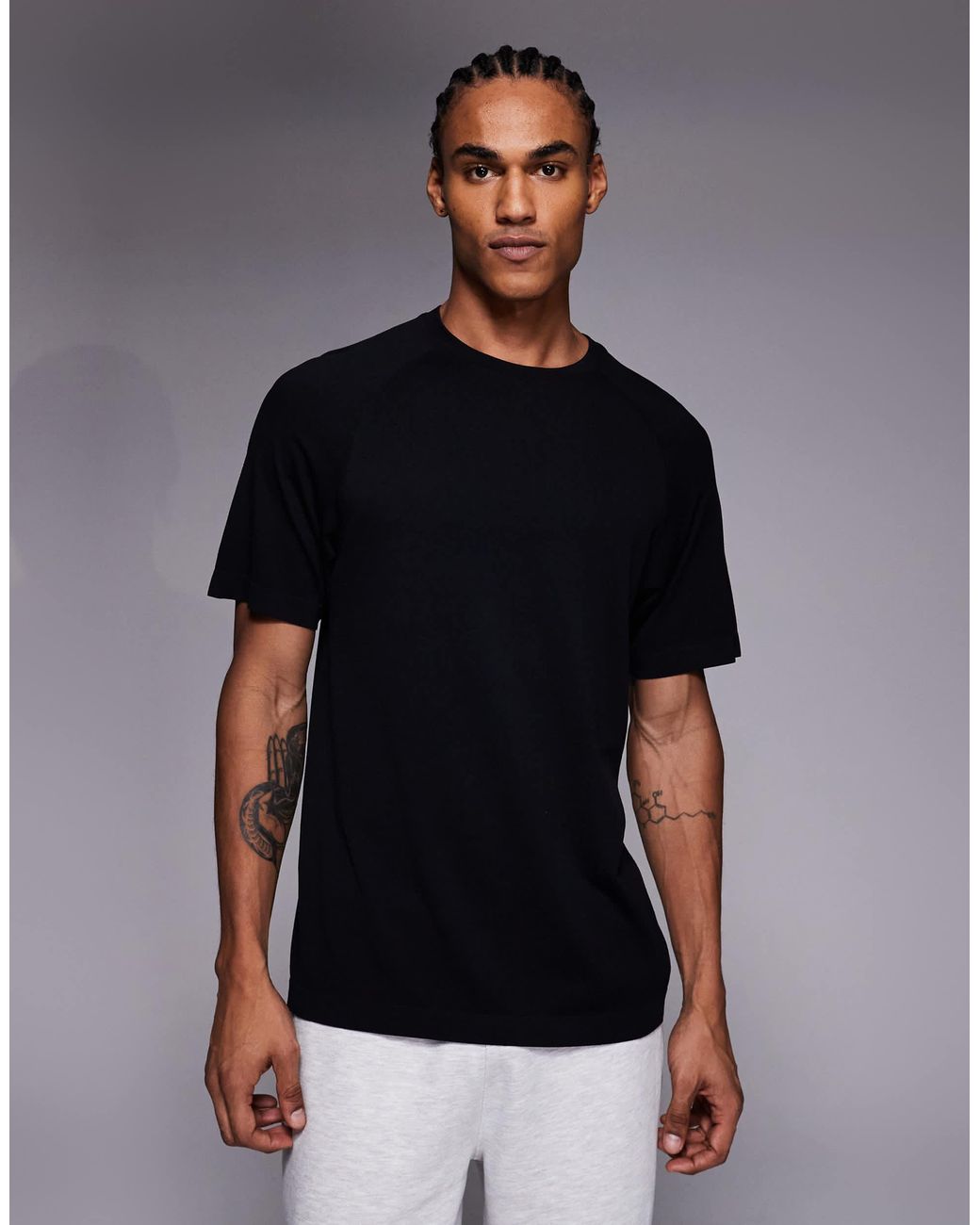 4505 Seamless Lightweight Mesh Quick Dry Loose Fit Running T-shirt in ...