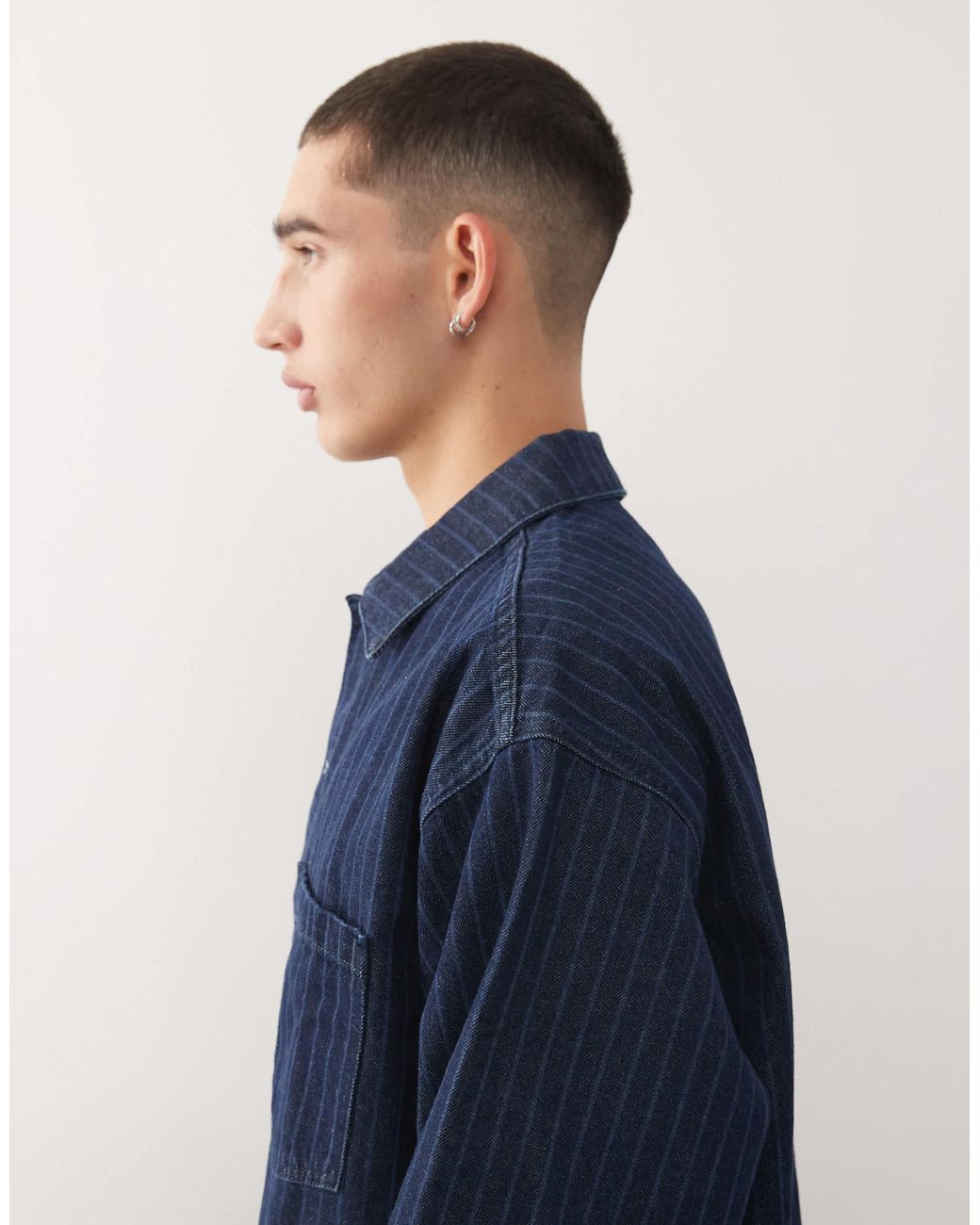 Reclaimed Vintage Boxy Denim Jacket in Blue for Men | Lyst