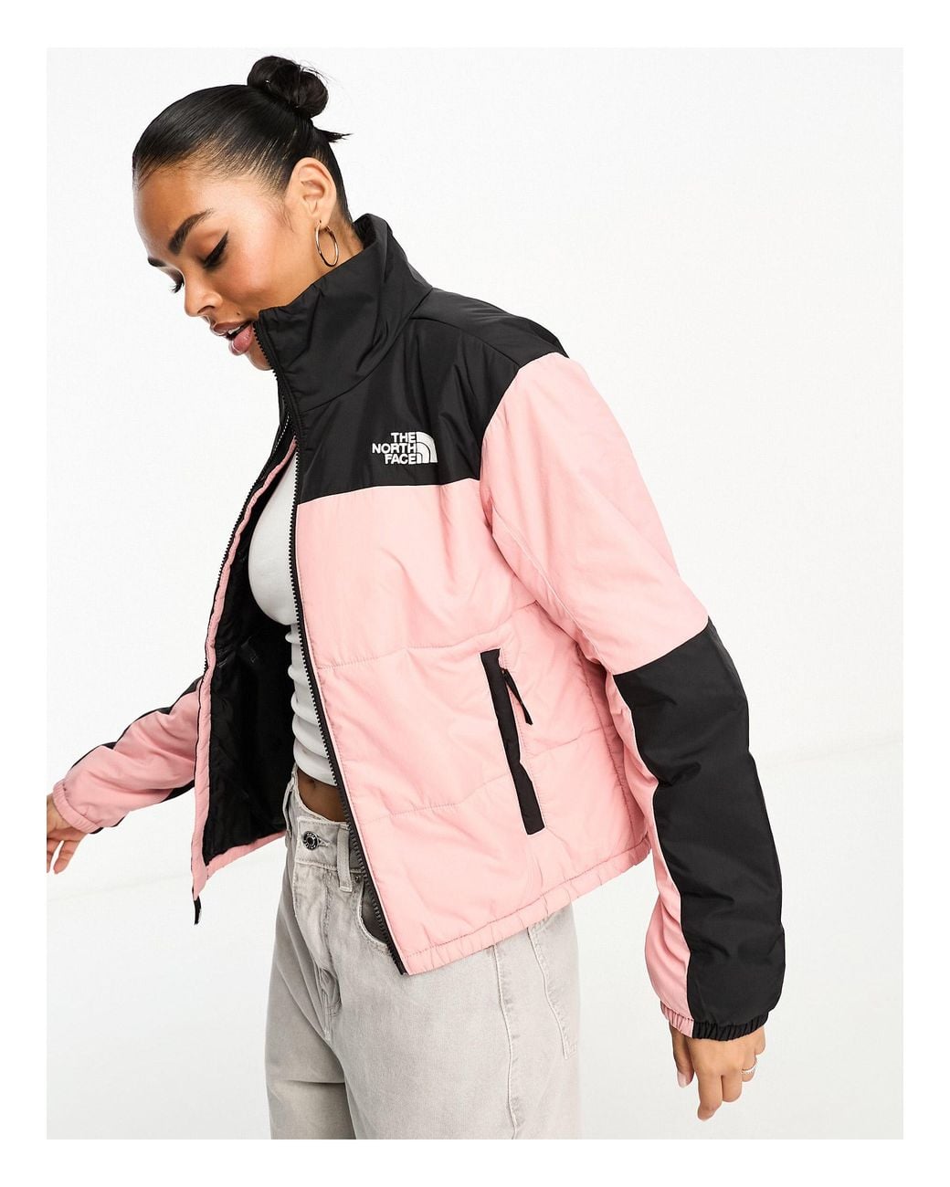 The North Face Gosei Lightweight Puffer Jacket in Pink | Lyst UK