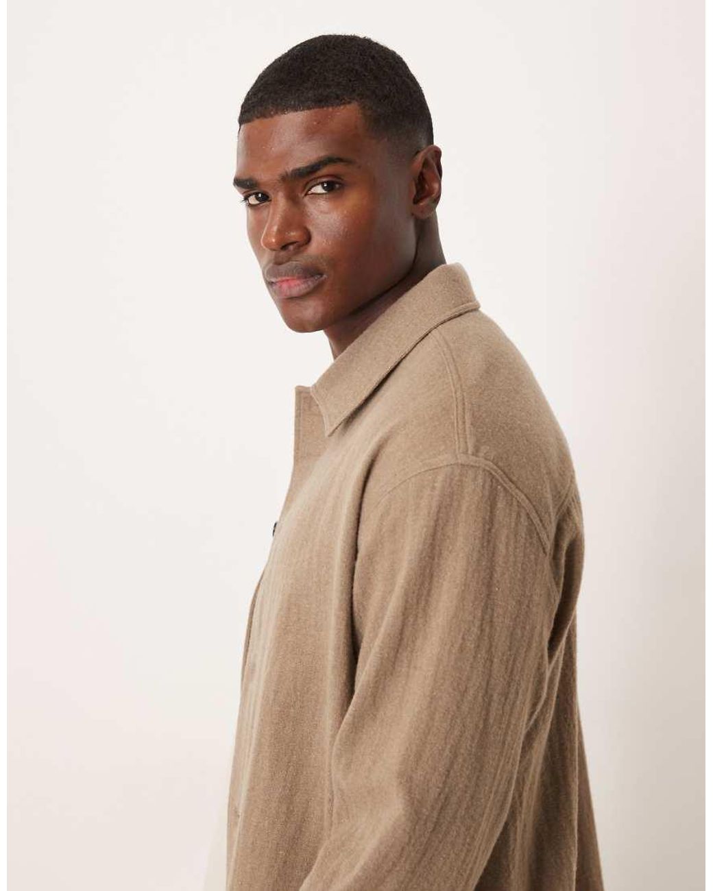 ARKET Wool Over Shirt in Natural for Men | Lyst UK