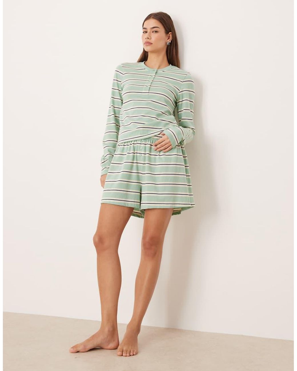 ASOS Mix & Match Boxer Pyjama Short in Green | Lyst UK