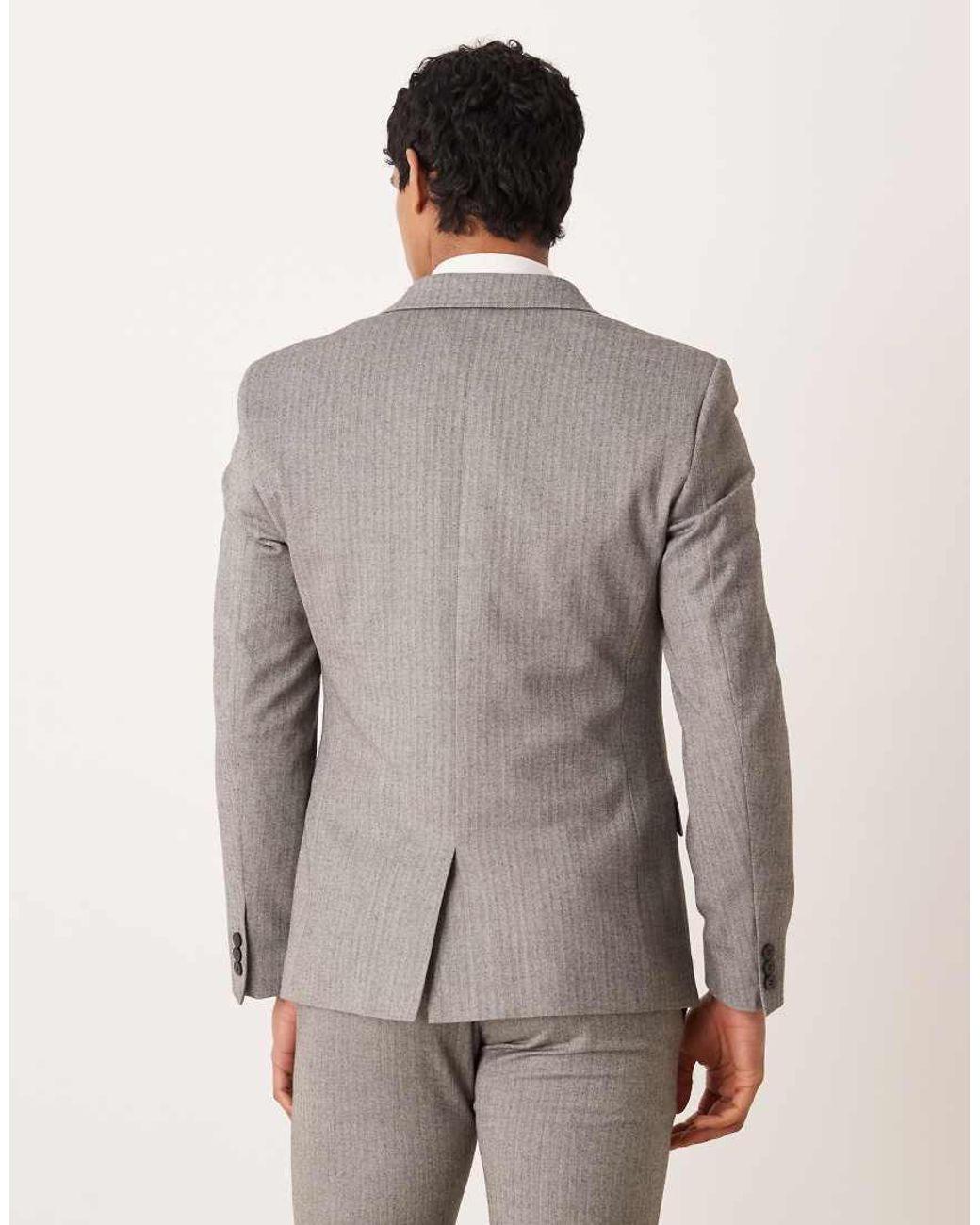 ASOS Skinny Suit Jacket in Grey for Men | Lyst UK