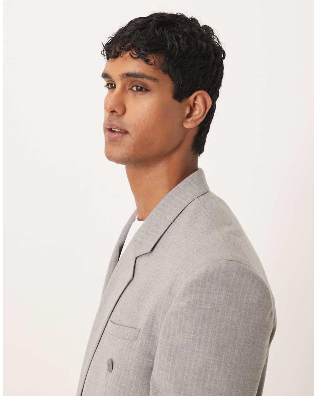 ASOS Relaxed Boxy Suit Jacket in Grey for Men | Lyst UK