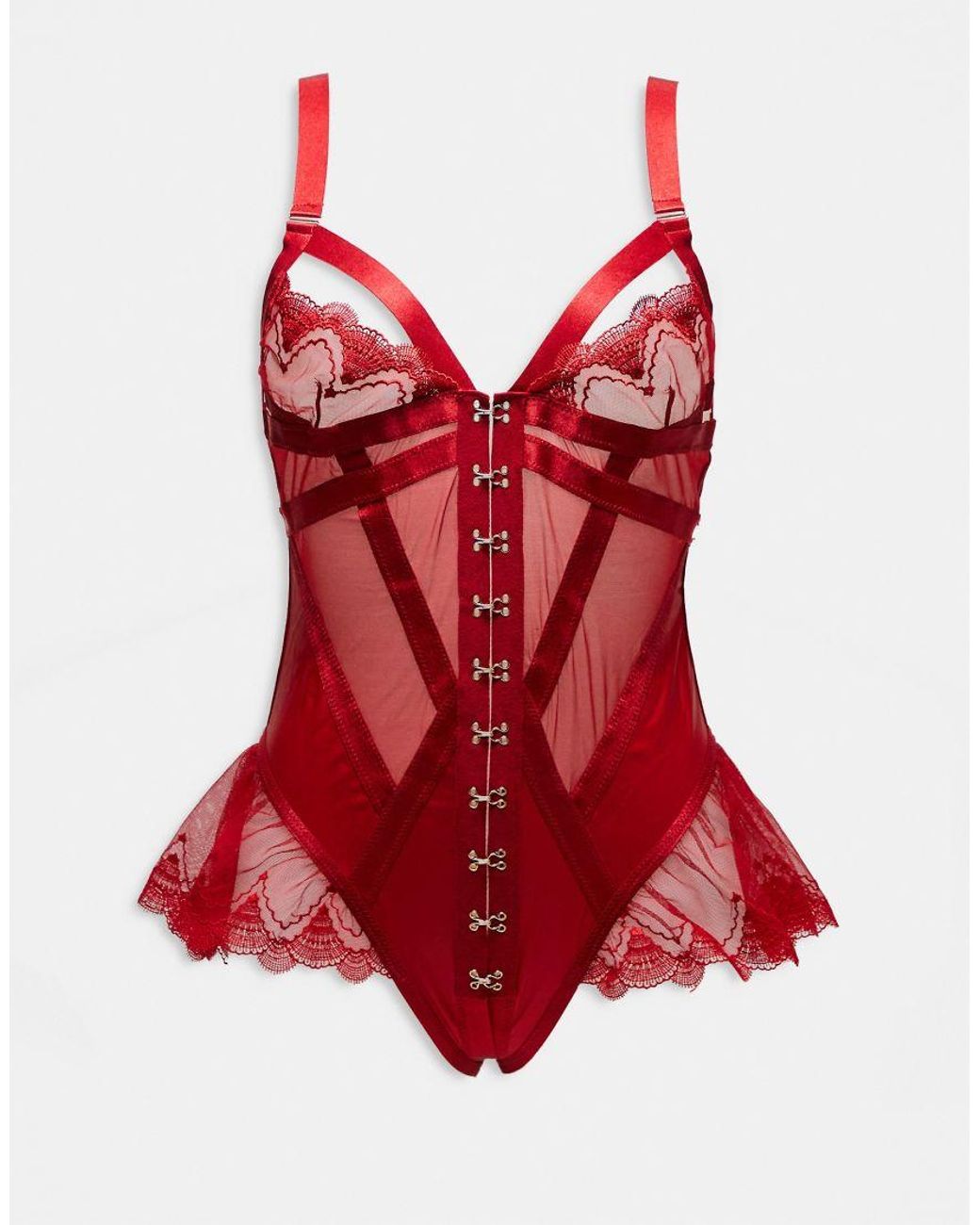 Ann Summers The Extrovert Ouvert Bodysuit in Red | Lyst UK
