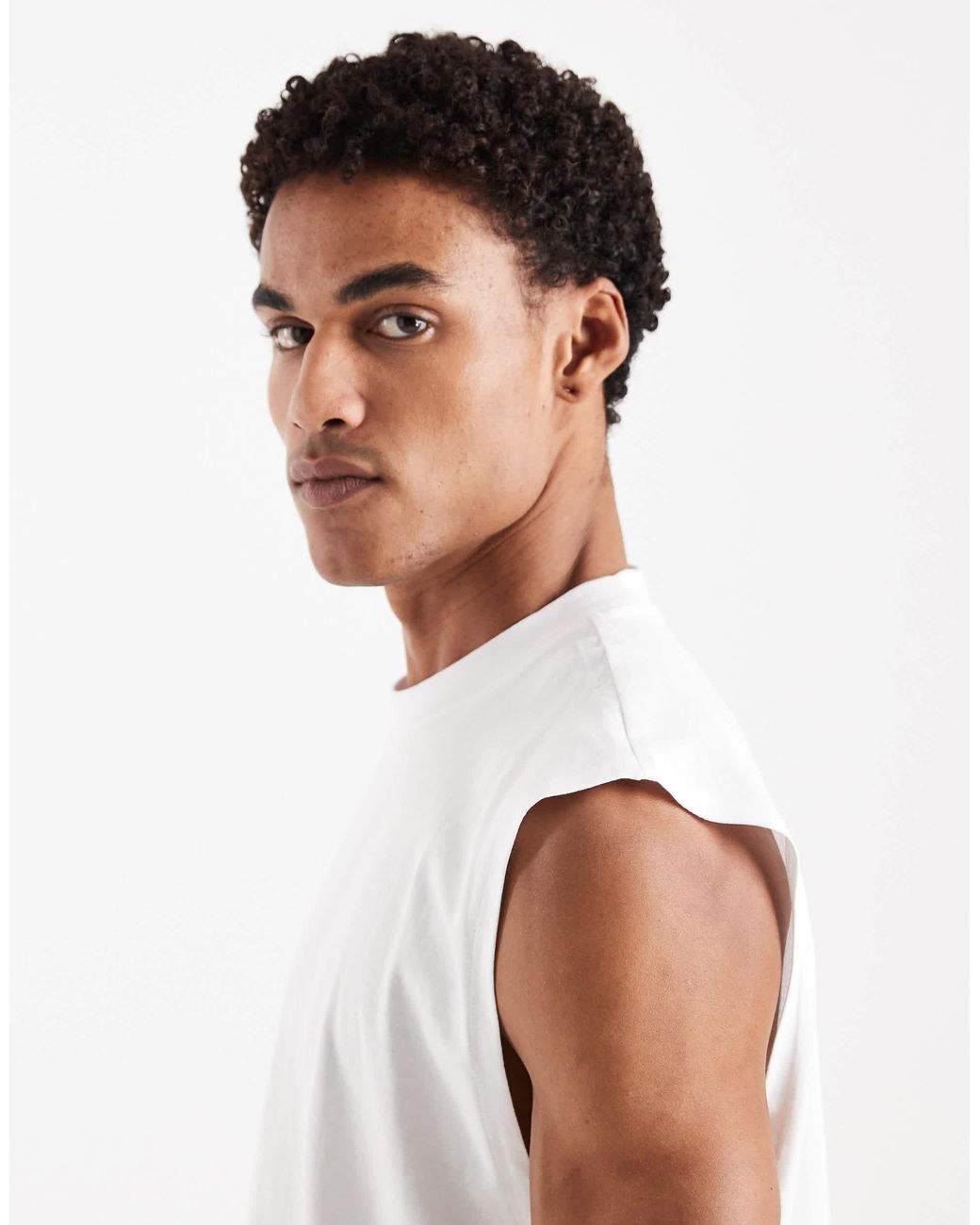 ASOS Essentials Oversized Tank in White for Men | Lyst