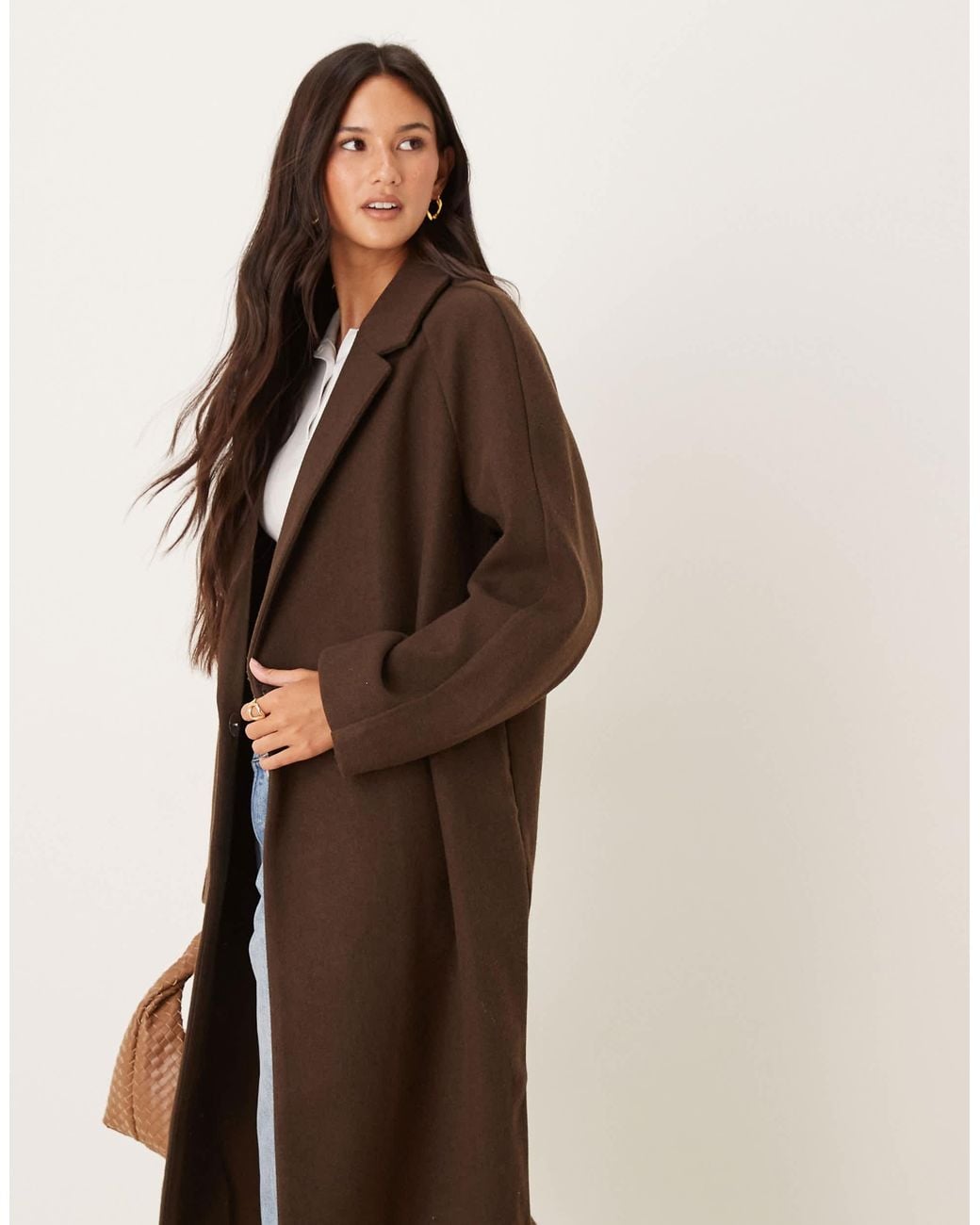 ASOS Chuck On Overcoat in Natural | Lyst