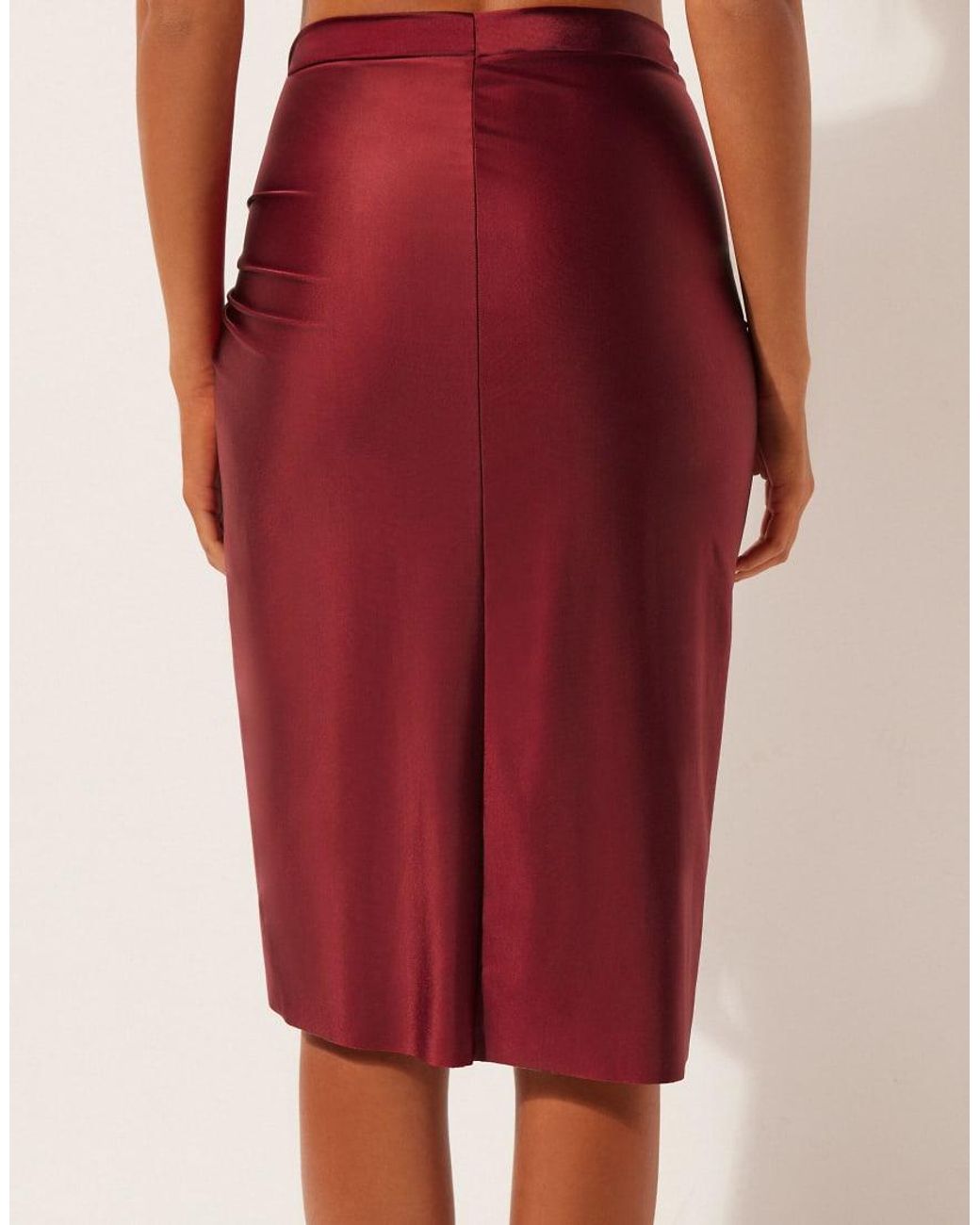 Calzedonia Pareo Skirt Shiny Satin in Red | Lyst UK