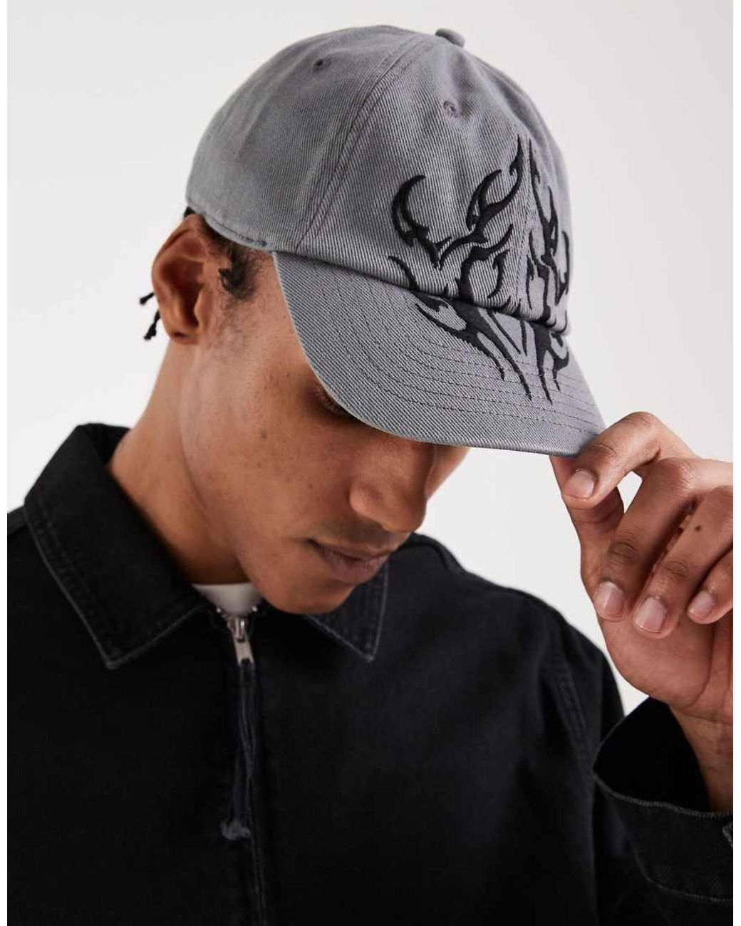 Hollister Distressed Graphic Cap in Black for Men | Lyst UK