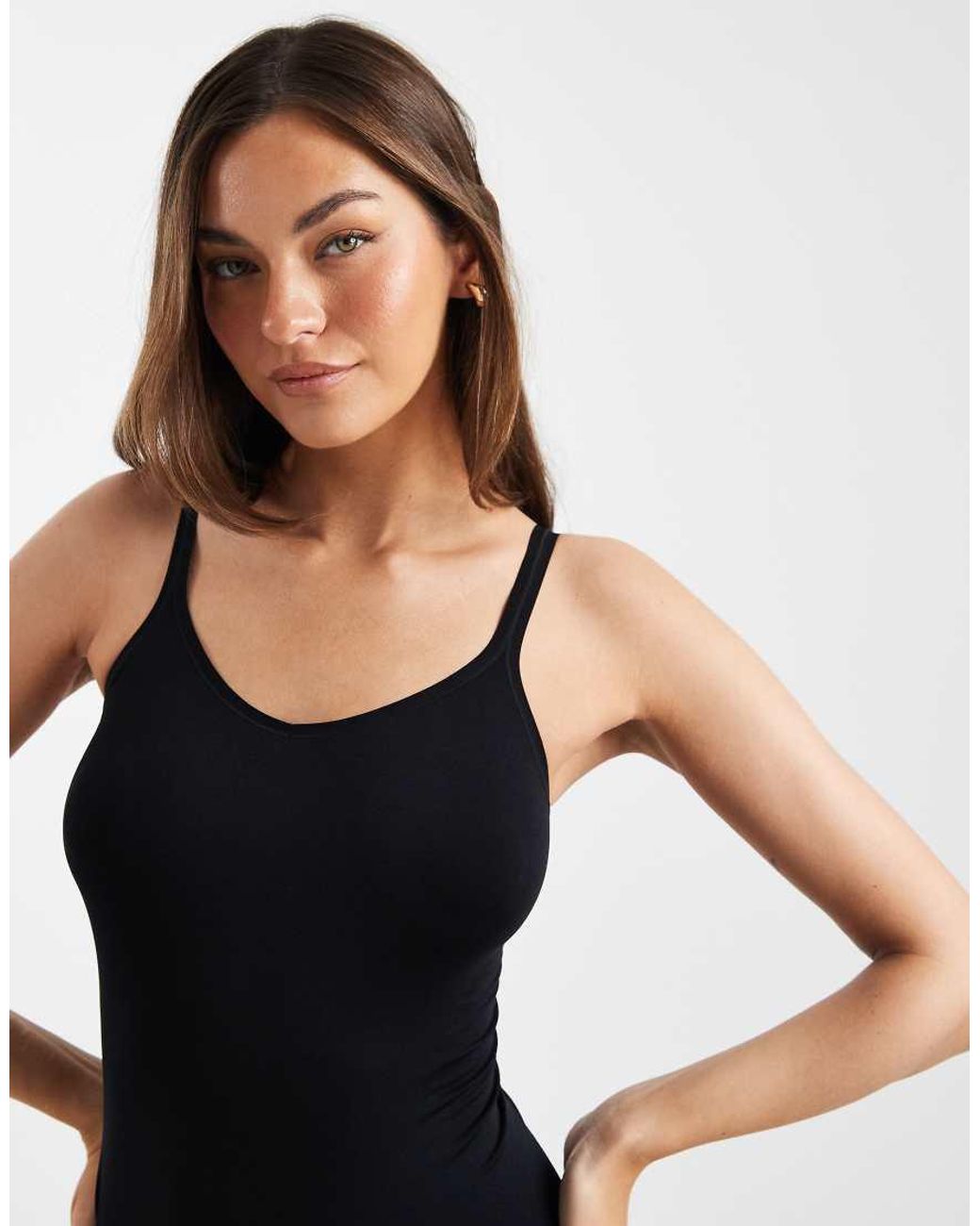 Pieces Seamless Bodycon Shaping Dress in Black | Lyst UK