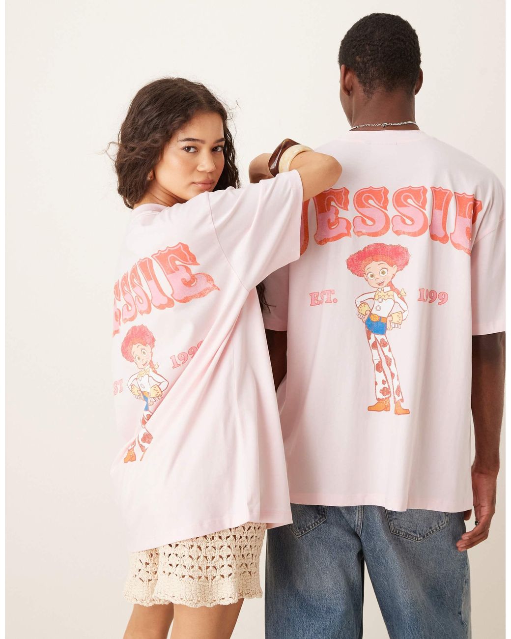 ASOS Disney Pixar Unisex Oversized T-shirt With Toy Story Jessie Prints ...