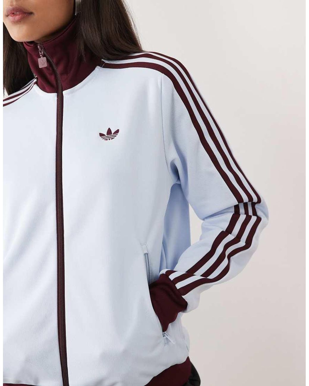 adidas Originals Classic Track Top in White | Lyst UK