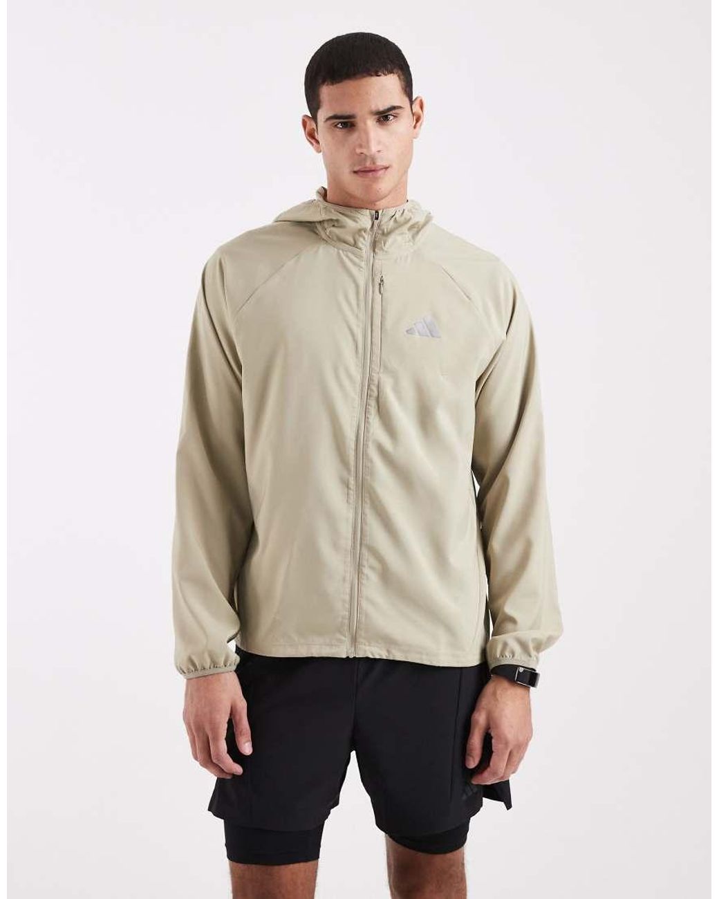 adidas Originals Adi365 Running Essentials Jacket in Natural for Men ...