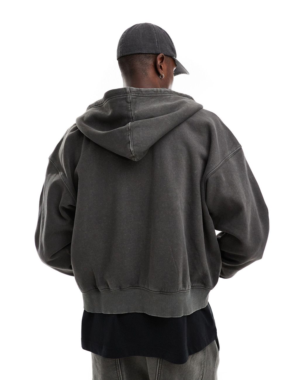 Weekday Co-ord Boxy Fit Zip Through Hoodie With Destiny Embroidery in ...