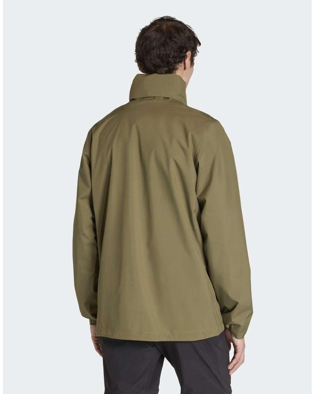 adidas Originals Multi Essentials 2L Rain Jacket in Green for Men | Lyst UK