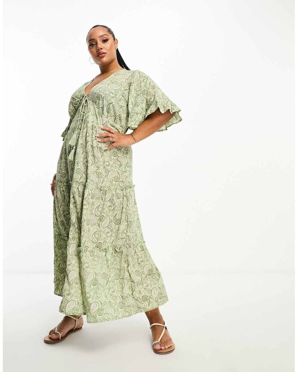 Violet Romance Curve Violet Romance Plus Tiered Midaxi Dress With ...